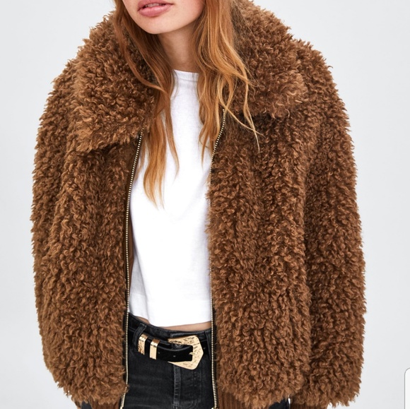 Zara | Jackets & Coats | Zara Faux Shearling Bomber | Poshmark